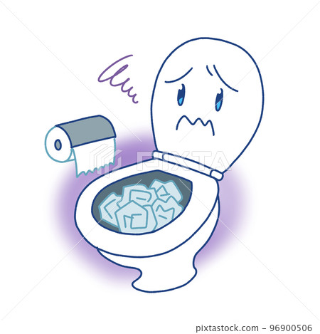 Illustration of paper clogged in the toilet - Stock Illustration ...
