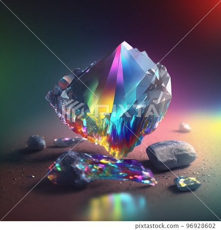gem rainbow expensive diamond ore colorful - Stock Illustration ...