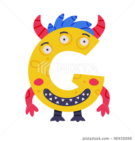 Monster Alphabet with Capital Letter G with... - Stock Illustration ...