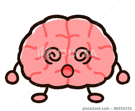 Dizzy brain character - Stock Illustration [96950350] - PIXTA