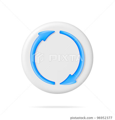 3D Synchronization Icon Isolated-插圖素材 [96952377] - PIXTA圖庫
