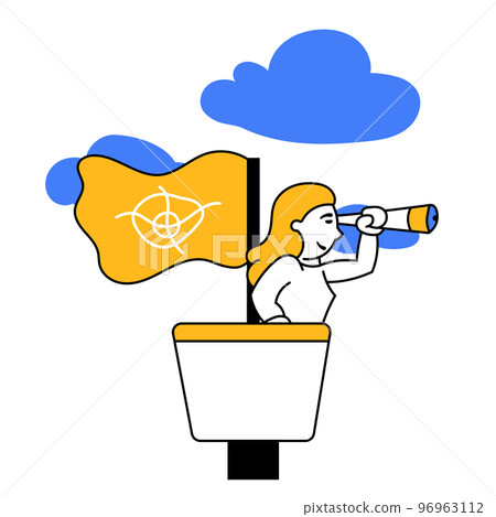 New business vision and strategy. Vector... - Stock Illustration ...