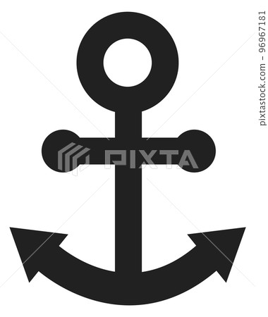 Black Anchor Icon