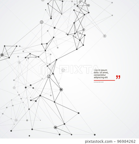 Vector connect lines and dots. Polygonal... - Stock Illustration [96984262] - PIXTA