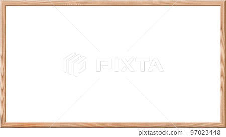 Simple solid wood picture frame 16:9 - Stock Illustration [97023448 ...