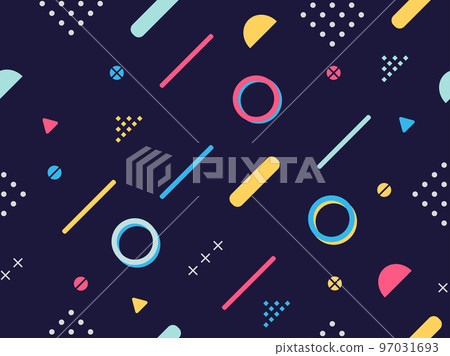 Abstract memphis seamless pattern. Memphis style. - Stock Illustration ...