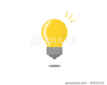 Lit light bulbs floating in the air Image of... - Stock Illustration ...