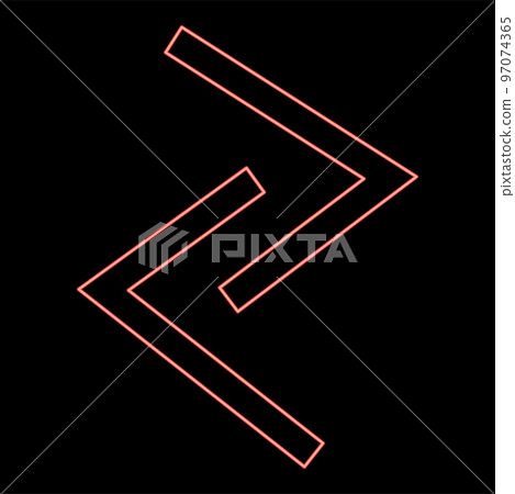 Neon jera rune year yeild harvest symbol red... - Stock Illustration ...