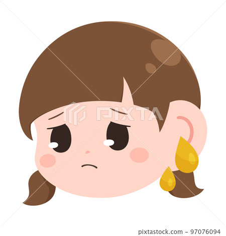 Symptoms of otitis media _ ear discharge _... - Stock Illustration ...
