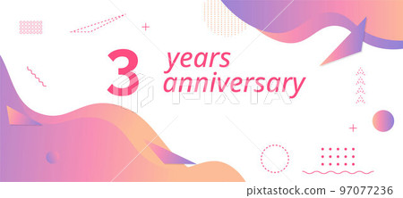 3th anniversary logo, birthday celebration. - Stock Illustration ...