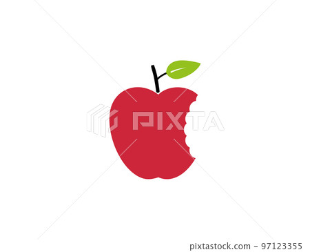 Bitten apple, fruit icon. Vector illustration. - Stock Illustration ...