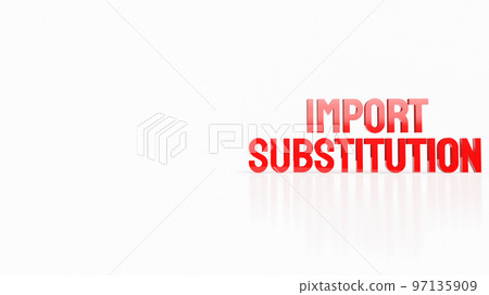 The red import substitution on white background... - Stock Illustration ...