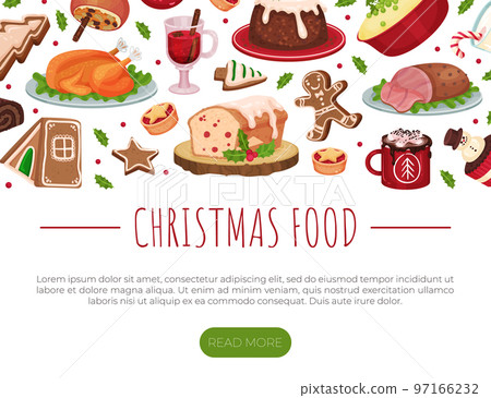 Christmas Festive Food Design with Dishes for...-插圖素材 [97166232] - PIXTA圖庫