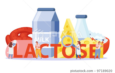 Lactose Intolerance Concept - Stock Illustration [97189020] - PIXTA