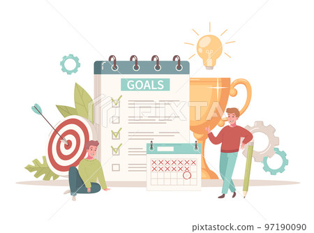 Personal Goals Doodle Composition - Stock Illustration [97190090] - PIXTA
