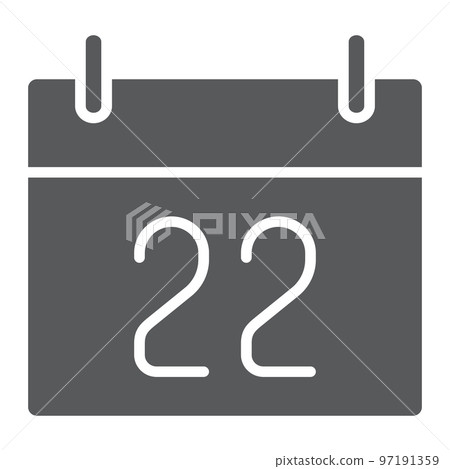 Thanksgiving calendar glyph icon, holiday and...-插圖素材 [97191359] - PIXTA圖庫