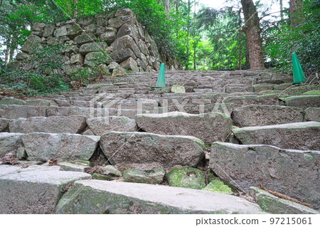 [Japan's Top 100 Castles] Azuchi Castle Stone... - Stock Photo ...
