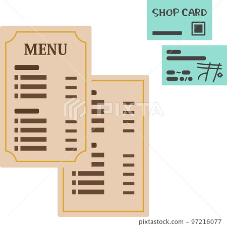 Shop card and menu table - Stock Illustration [97216077] - PIXTA