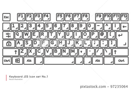 Simple and easy to use JIS keyboard No.1 - Stock Illustration [97235064 ...