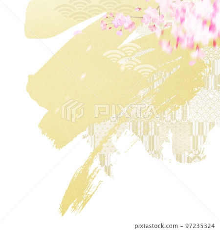 Spring modern Japanese style background - Stock Illustration [97235324 ...