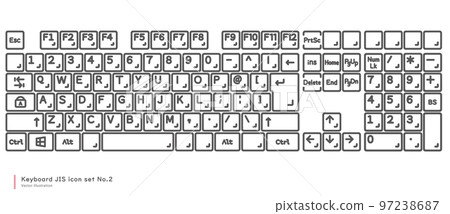 Simple and easy to use JIS keyboard No.2 - Stock Illustration [97238687 ...