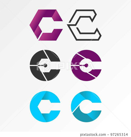 letter or word C different variation font image...-插圖素材 [97265314 ...