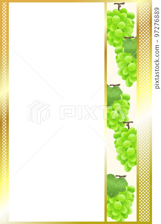 Japanese-style decorative material with grape... - Stock Illustration ...