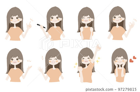 [Recommended, holding a pen, guts, OK, please,... - Stock Illustration ...
