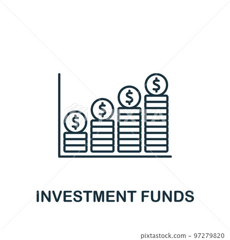 Investment Funds icon. Monochrome simple... - Stock Illustration ...