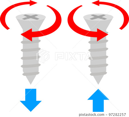 screw and rotation arrow - Stock Illustration [97282257] - PIXTA