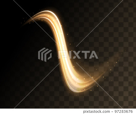 Light gold Twirl. Curve light effect of gold... - Stock Illustration ...