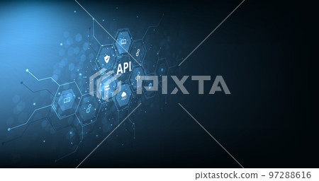 (API)Application Programming Interface concept. - Stock Illustration ...