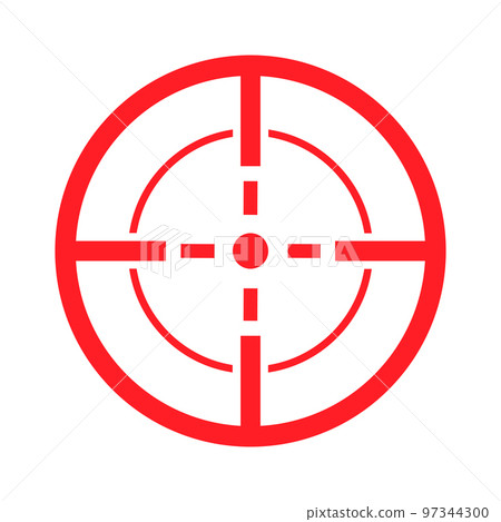 Target destination red icon. - Stock Illustration [97344300] - PIXTA