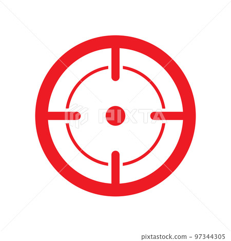 Target destination red icon. - Stock Illustration [97344305] - PIXTA