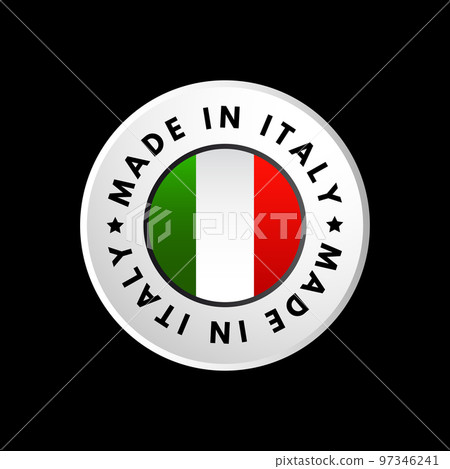 Made in Italy text emblem badge, concept... - Stock Illustration ...