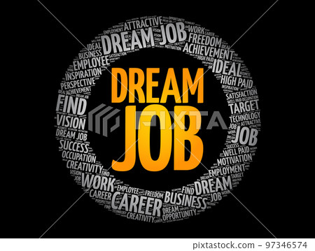 Dream job - position that combines an activity,... - Stock Illustration ...