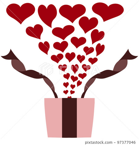 Heart overflowing from Valentine's gift box - Stock Illustration ...