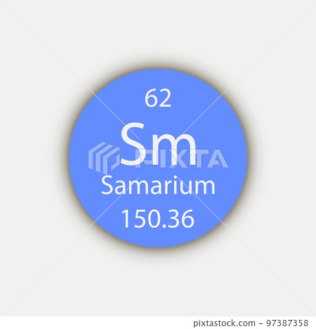Samarium symbol. Chemical element of the... - Stock Illustration ...