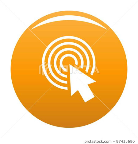 Cursor click round icon. Simple illustration of... - Stock Illustration ...