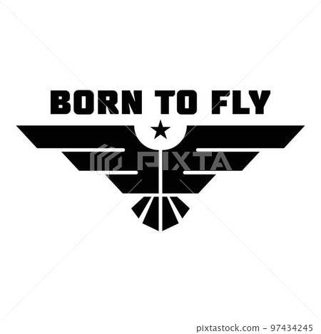 Born to fly logo. Simple illustration of born... - Stock Illustration ...