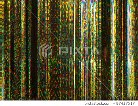Glitch overlay. Distorted display. Multicolor...-插圖素材 [97437517] - PIXTA圖庫