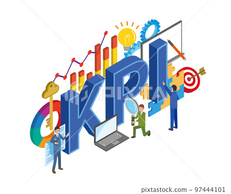 Image illustration of KPI key performance... - Stock Illustration ...
