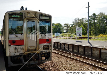 Train window view from the Soya Main Line,... - Stock Photo [97453420 ...