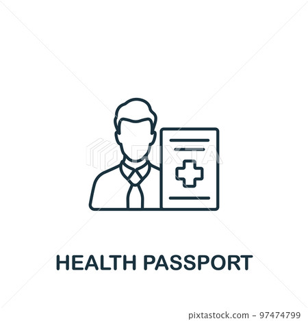 Health Passport icon. Monochrome simple New... - Stock Illustration ...