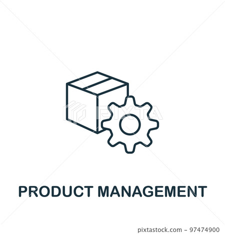 Product Management icon. Monochrome simple... - Stock Illustration ...