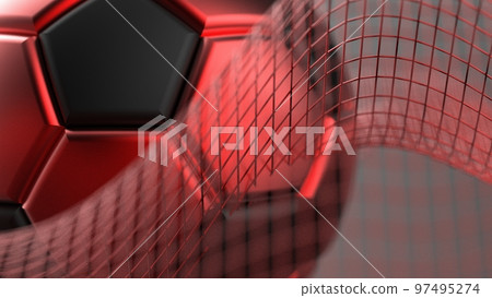 Red-black soccer ball and mathematical... - Stock Illustration ...