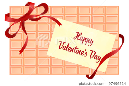 Strawberry chocolate with a ribbon and message... - Stock Illustration ...