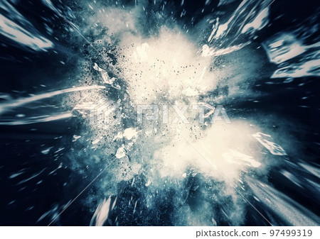 Abstract background with explosion and flying... - Stock Illustration ...