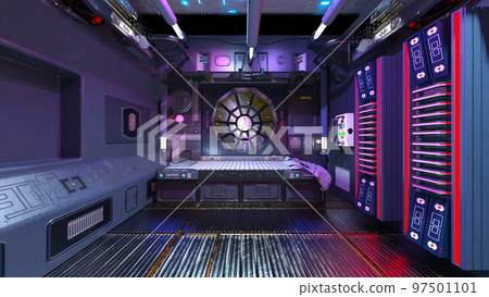 Scenery inside the spacecraft - Stock Illustration [97501101] - PIXTA