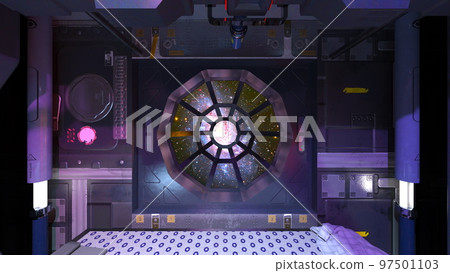 Scenery inside the spacecraft - Stock Illustration [97501103] - PIXTA
